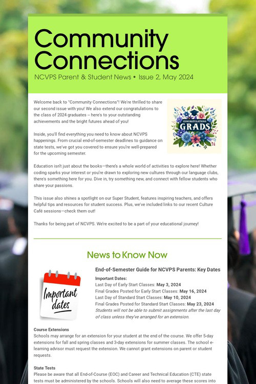 Community Connections Newsletter - NCVPS